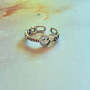 Jewelry | 925 Smiley Face Silver Band | Poshmark